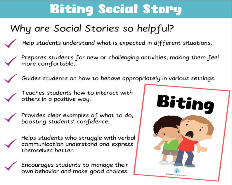Biting Social Story - Etsy
