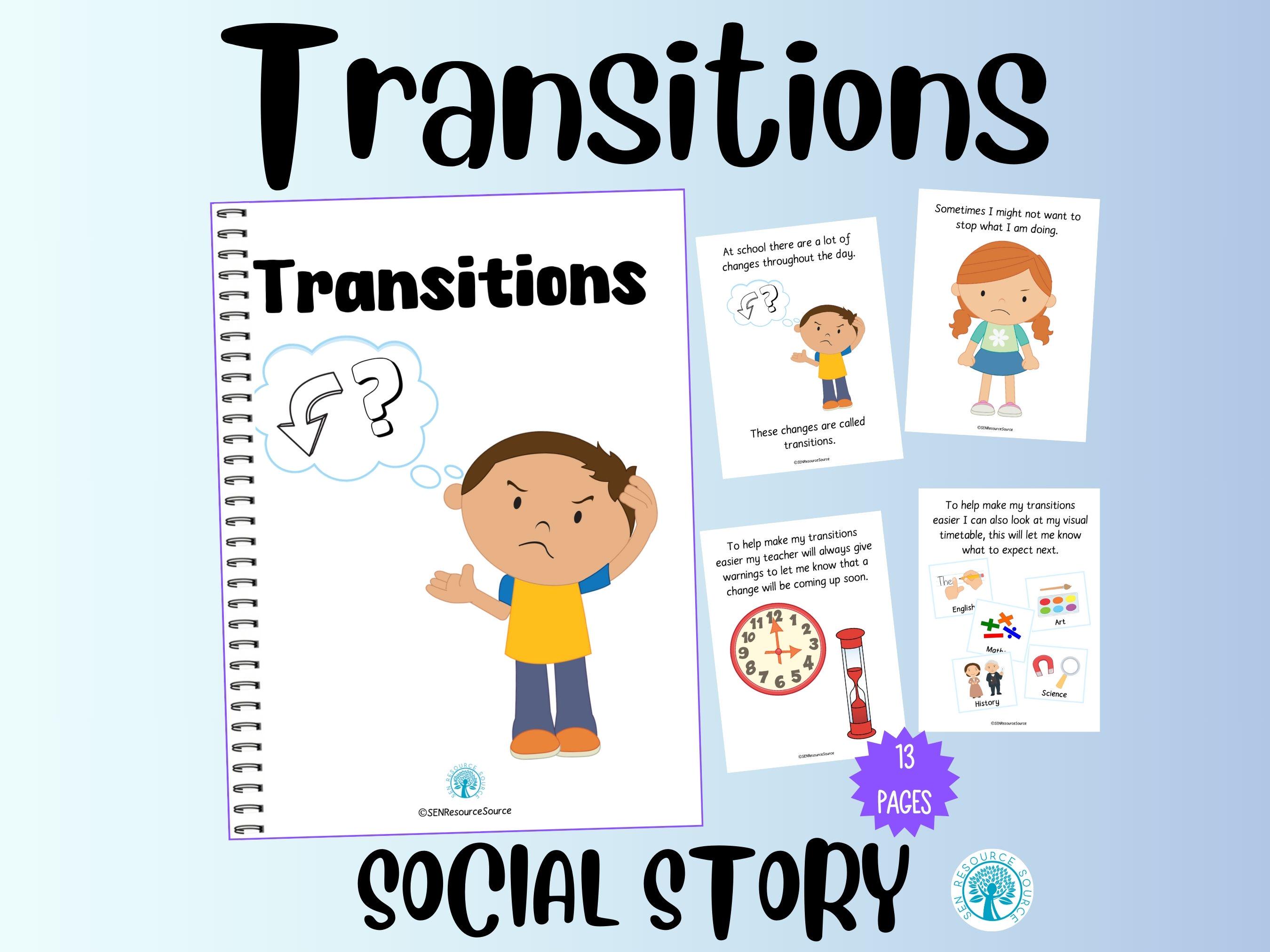 Transitions Social Story - Etsy