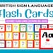 British Sign Language Alphabet Flash Cards - Etsy
