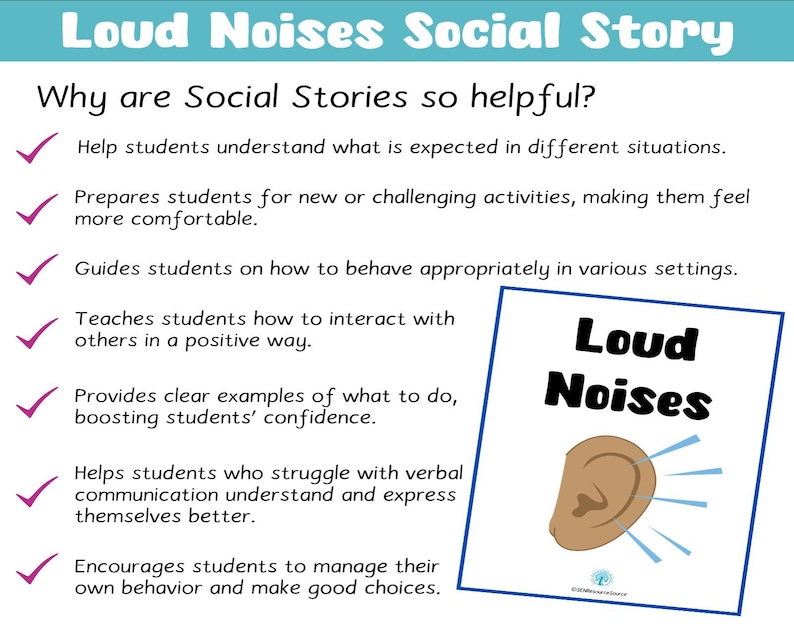 Loud Noises Social Story - Etsy