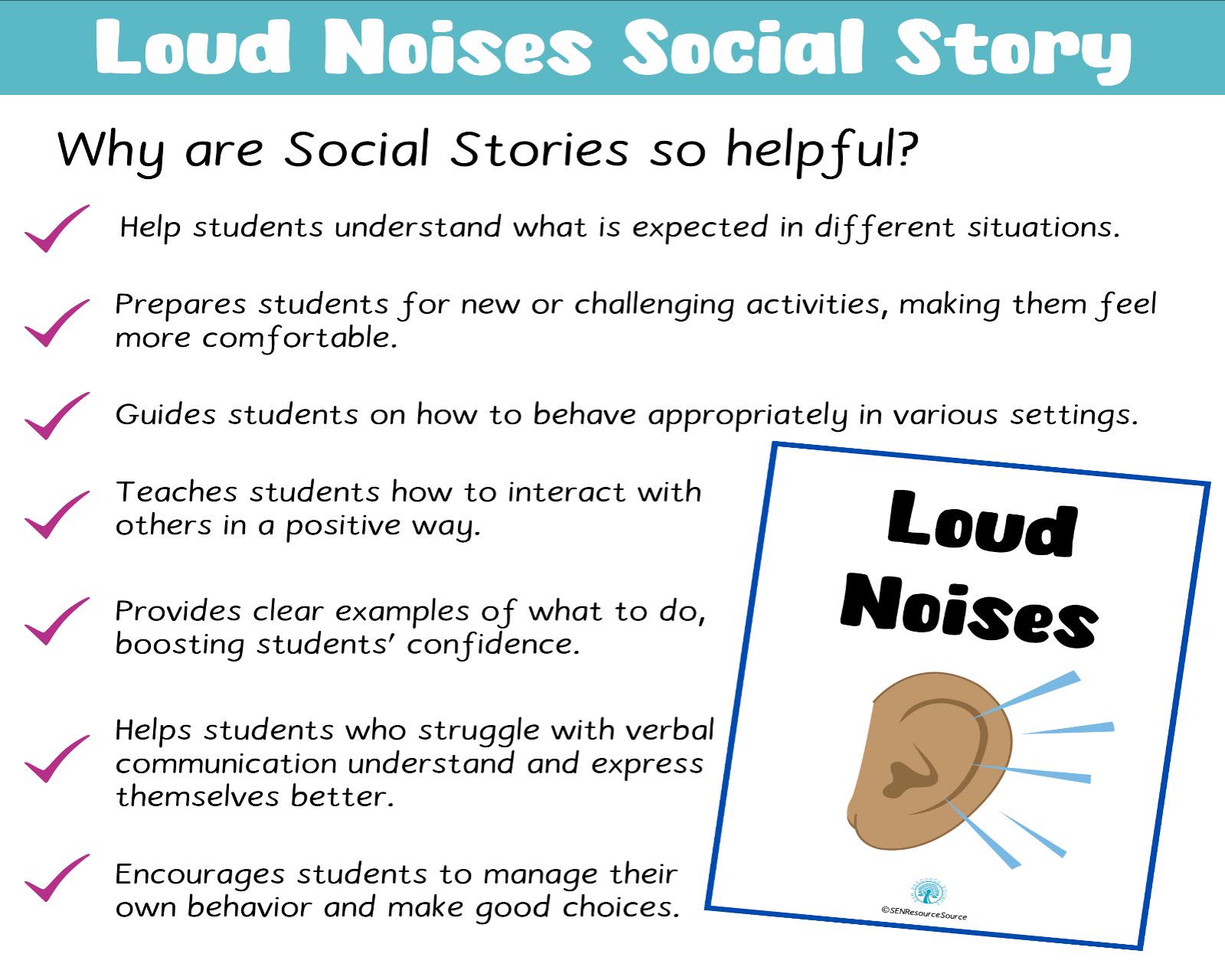 Loud Noises Social Story - Etsy