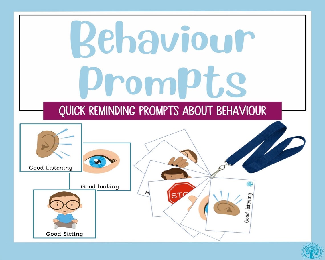 Behaviour Prompt Cards - Etsy