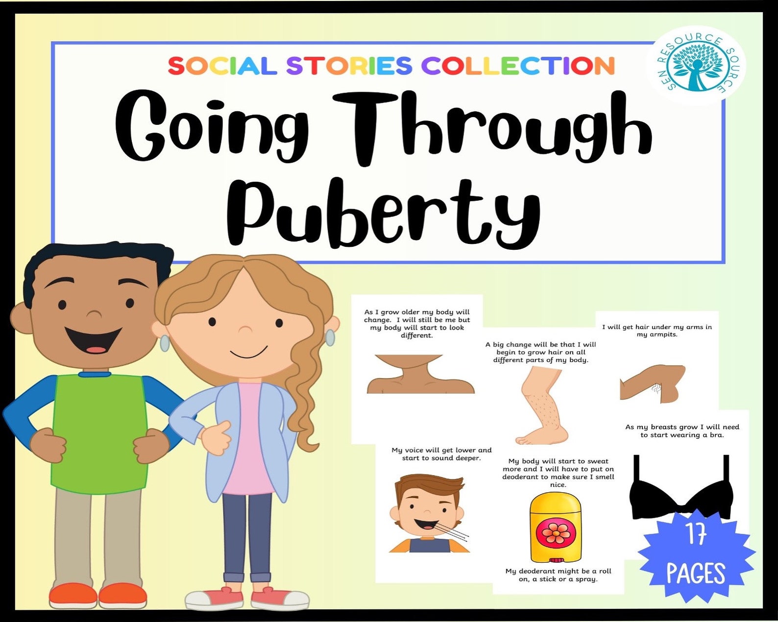 Going Through Puberty Social Story - Etsy