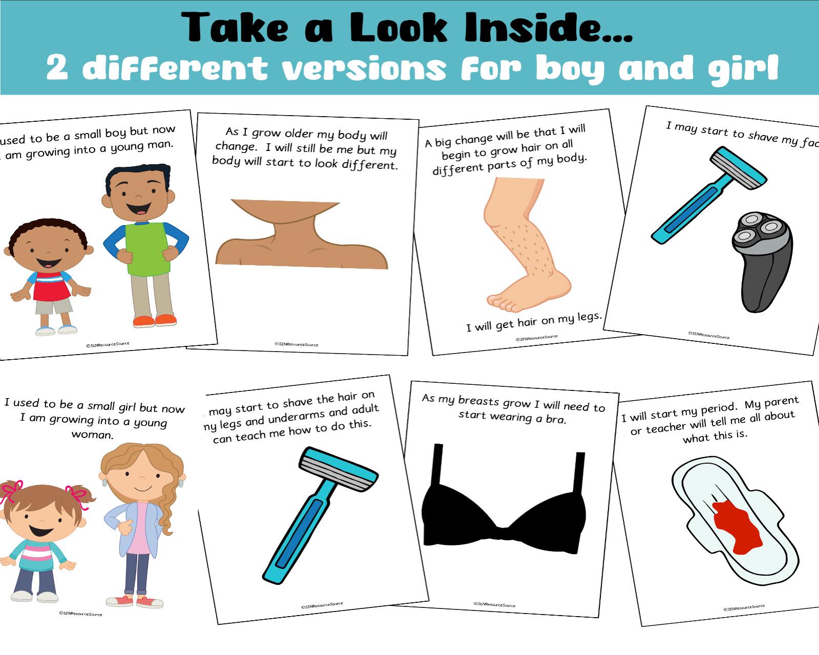 Going Through Puberty Social Story - Etsy