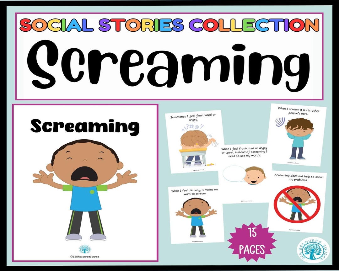Screaming Social Story - Etsy