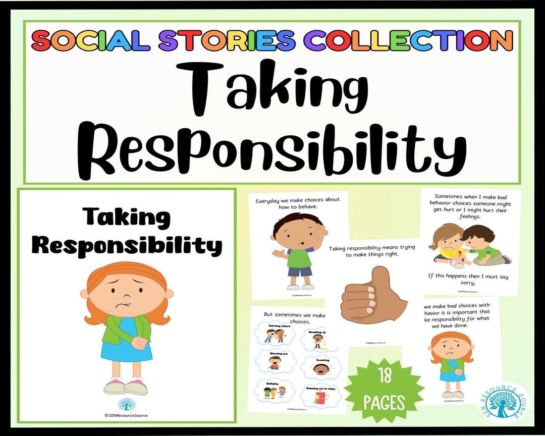Taking Responsibility Social Story - Etsy