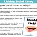 Licking Social Story - Etsy