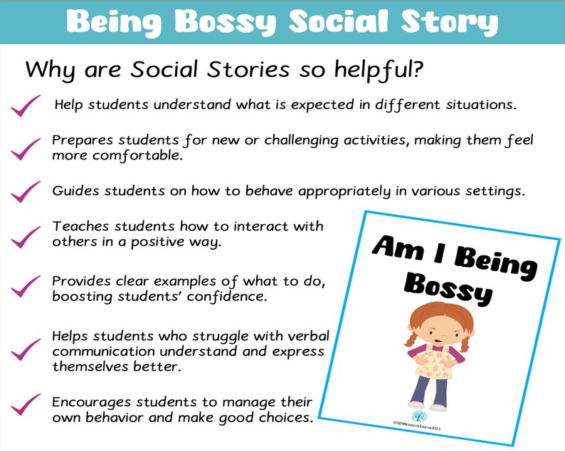 Being Bossy Social Story - Etsy