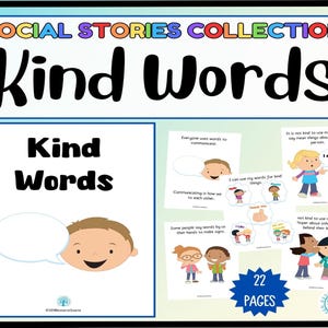 Kind Words Social Story - Etsy