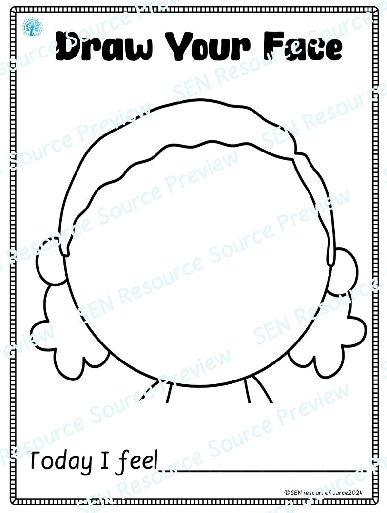 Draw Your Emotion Worksheets - Etsy