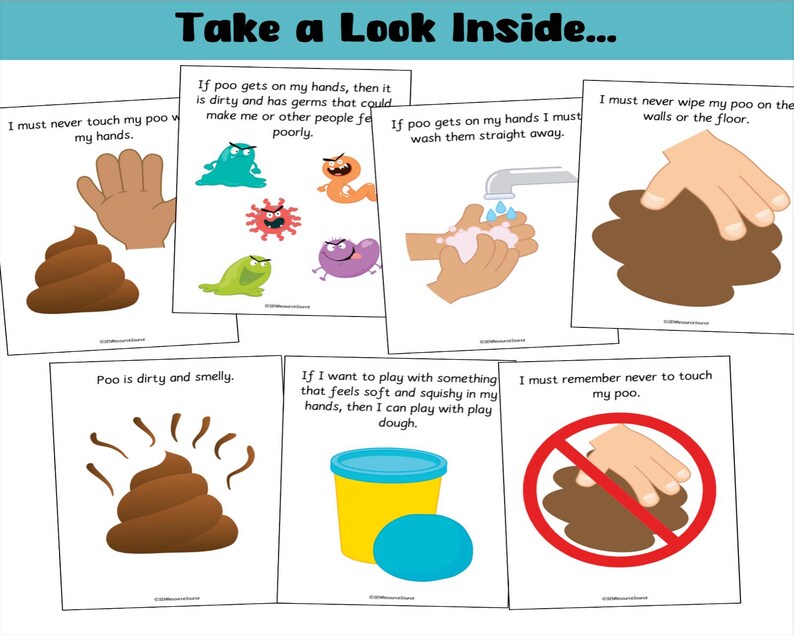 I Must Not Play With My Poo Social Story - Etsy