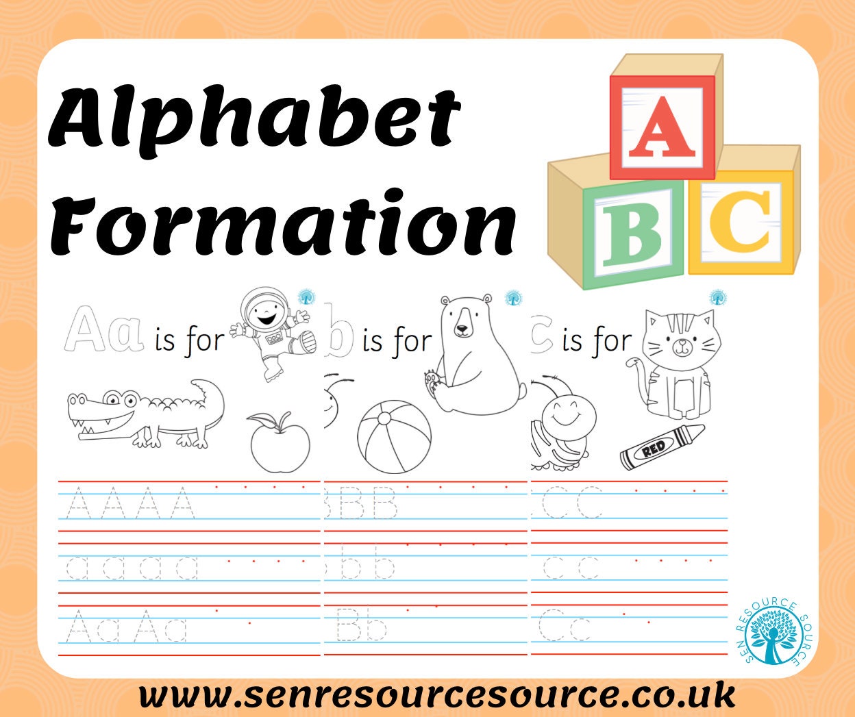 Alphabet Formation Handwriting Sheets - Etsy