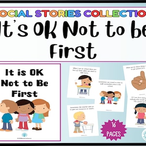 It is OK Not to Be First Social Story - Etsy
