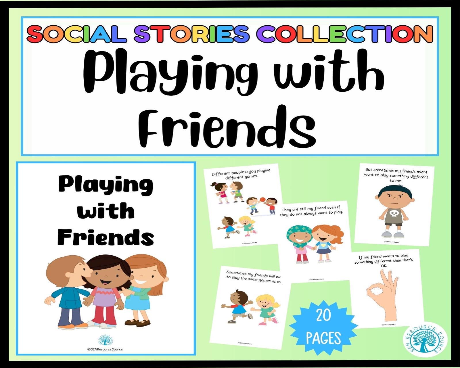 Playing With Friends Social Story - Etsy