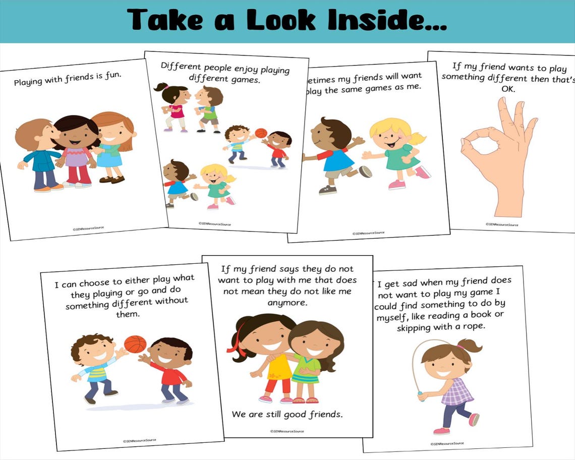 Playing With Friends Social Story - Etsy