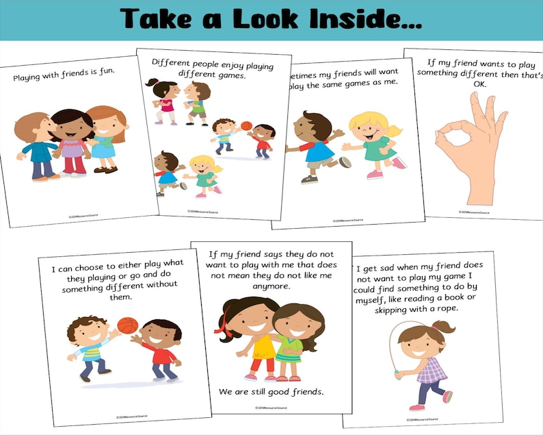 Playing With Friends Social Story - Etsy