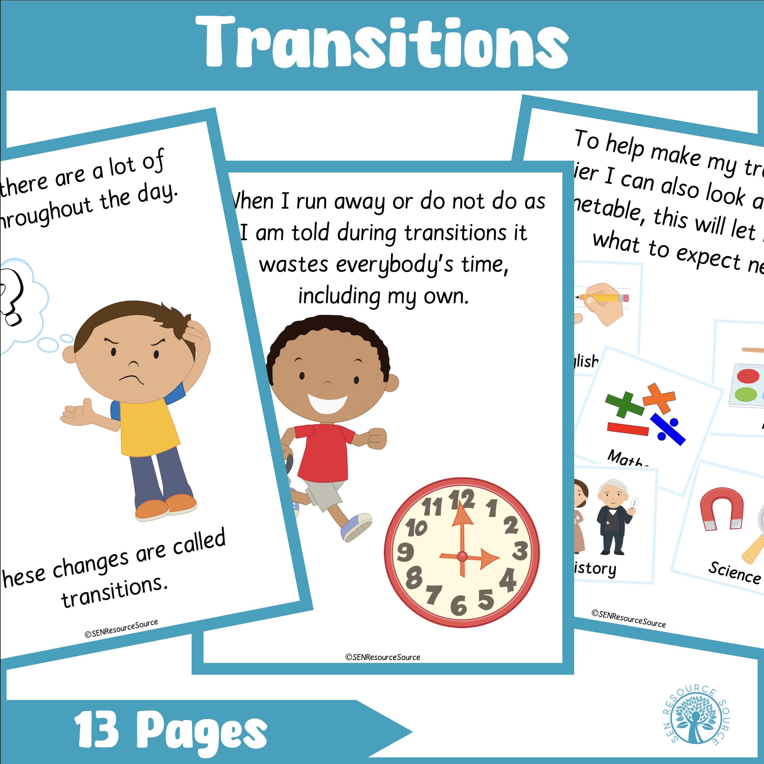 Transitions Social Story - Etsy