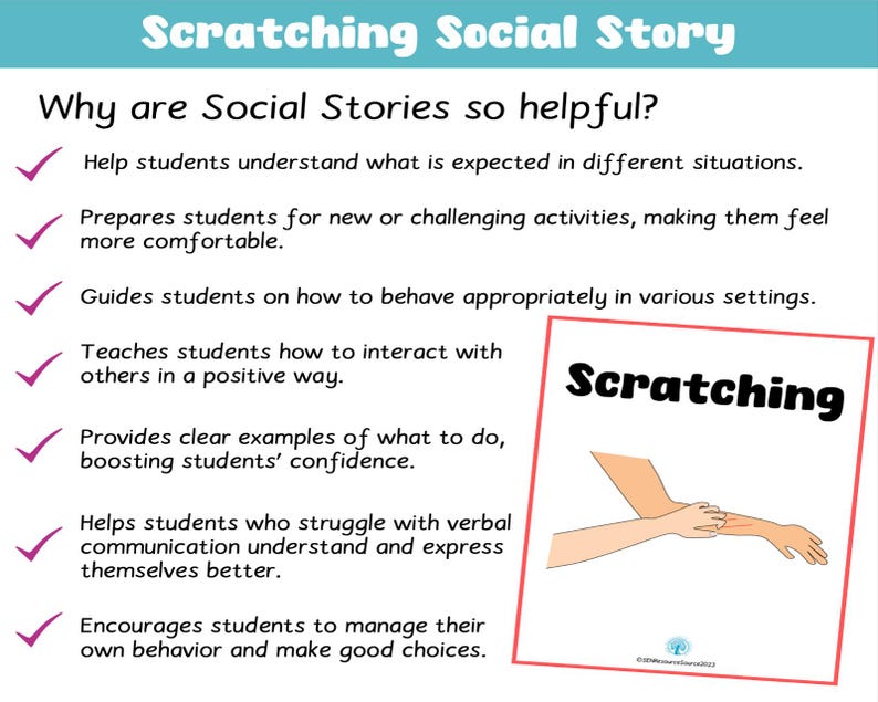 Scratching Social Story - Etsy