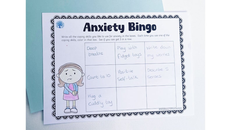 Anxiety Bingo With Calming Strategies - Etsy