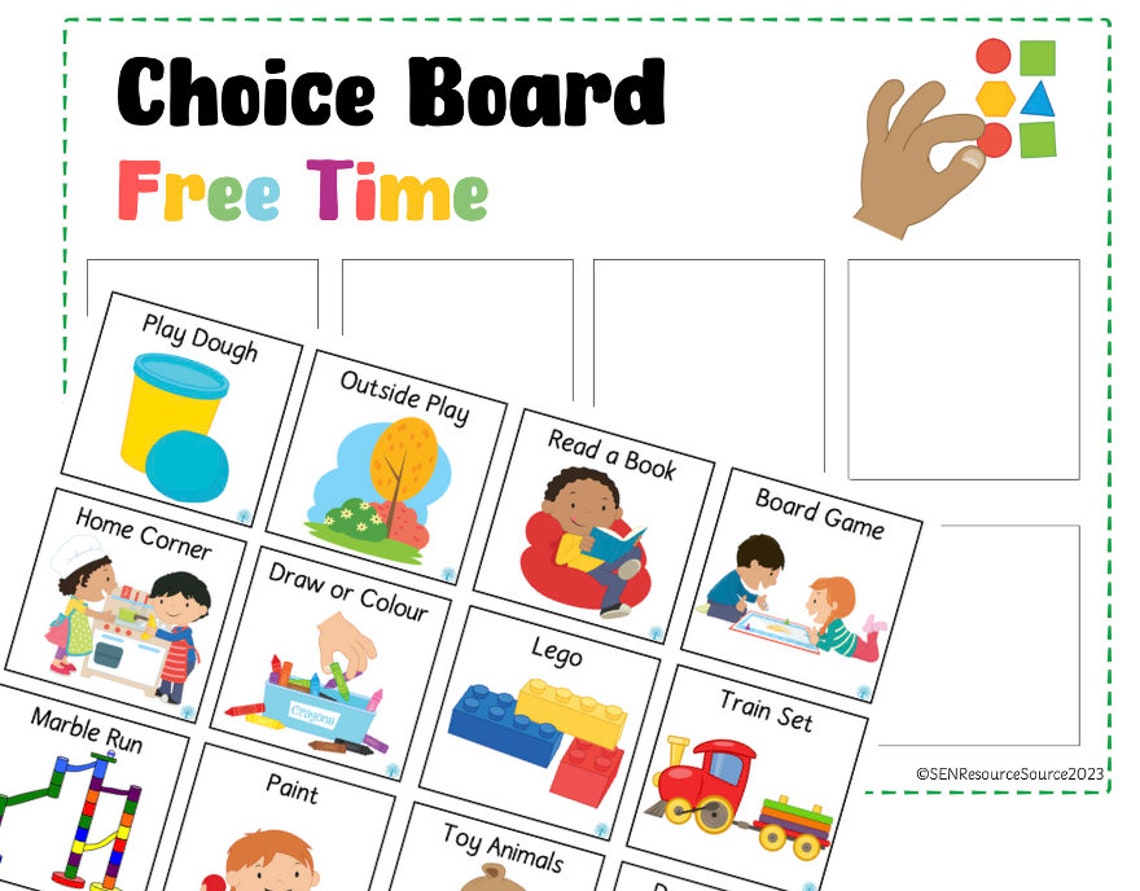 Choice Boards Visual Support for Autism and SEN - Etsy
