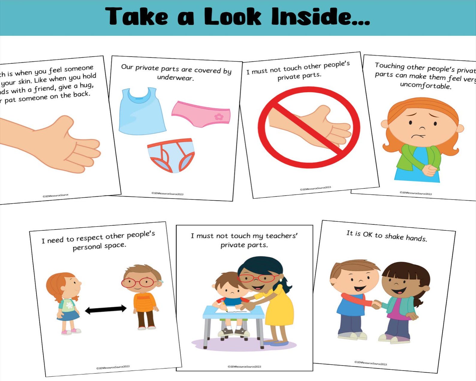 Inappropriate Touch Social Story - Etsy