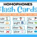Homophone Flash Cards - Etsy