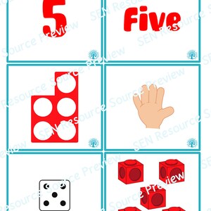 Counting, Number and Quantity Matching Cards - Etsy
