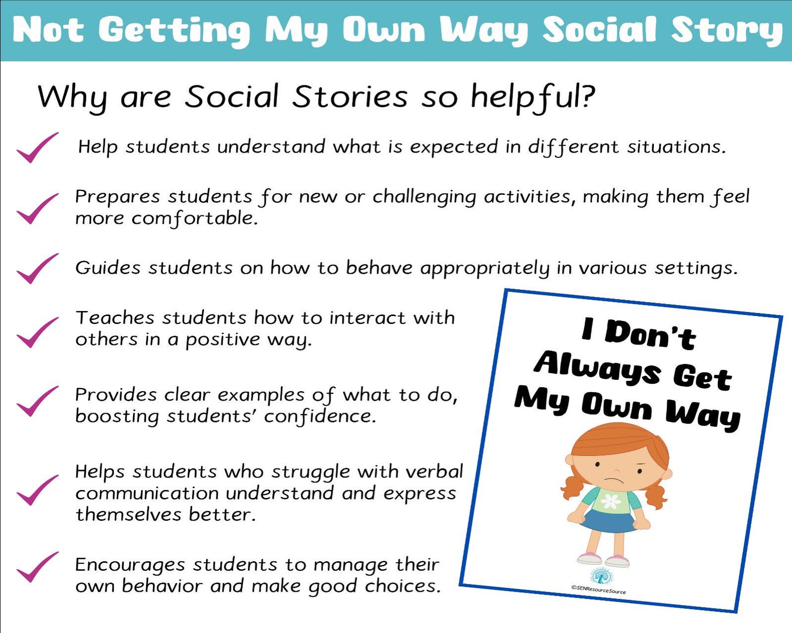 I Can't Always Get My Own Way Social Story - Etsy