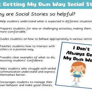 I Can't Always Get My Own Way Social Story - Etsy