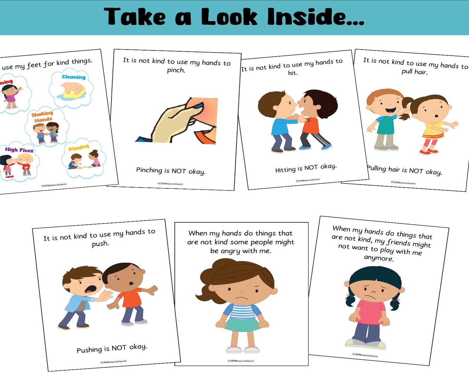 Kind Hands Social Story - Etsy