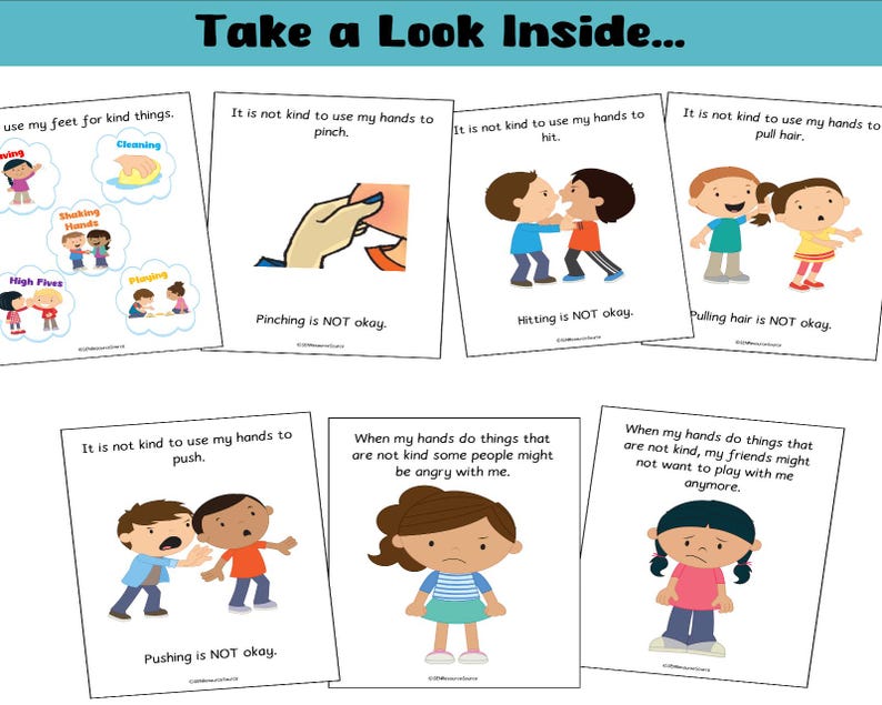 Kind Hands Social Story - Etsy