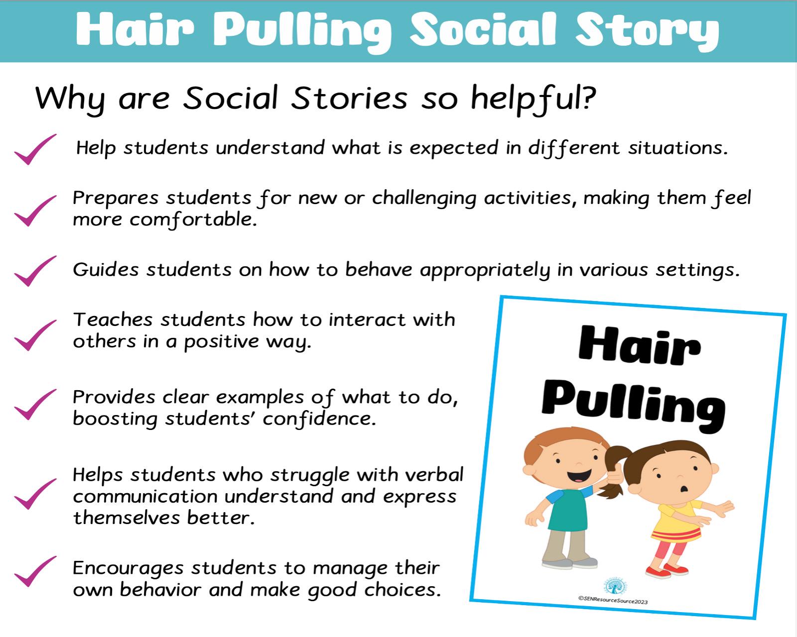 Hair Pulling Social Story - Etsy
