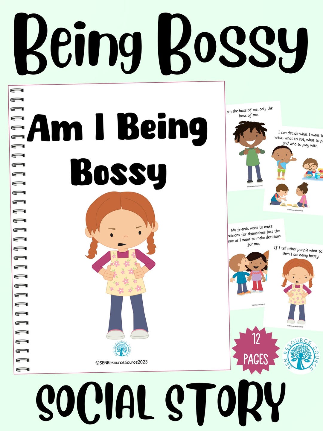 Being Bossy Social Story - Etsy