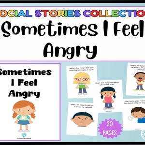 Sometimes I Feel Angry Social Story - Etsy