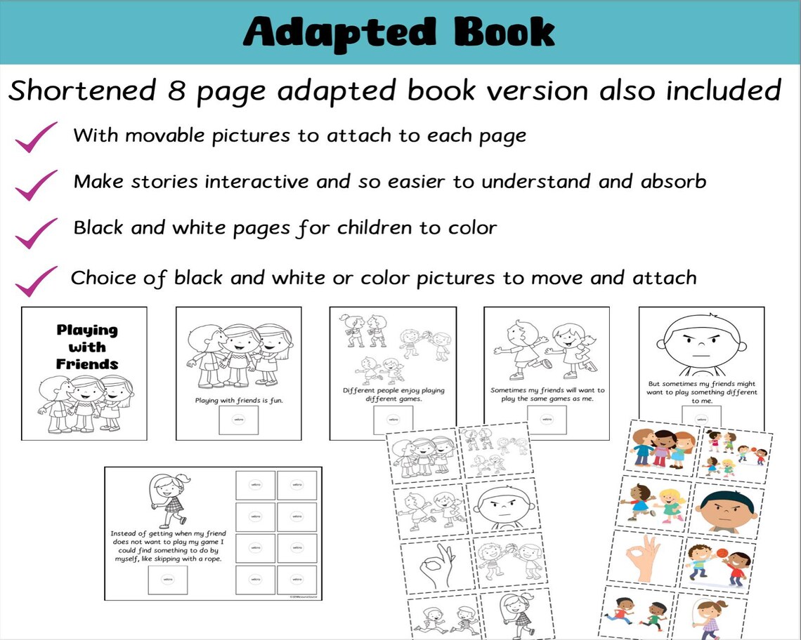 Playing With Friends Social Story - Etsy