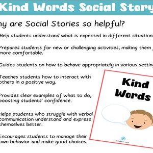 Kind Words Social Story - Etsy