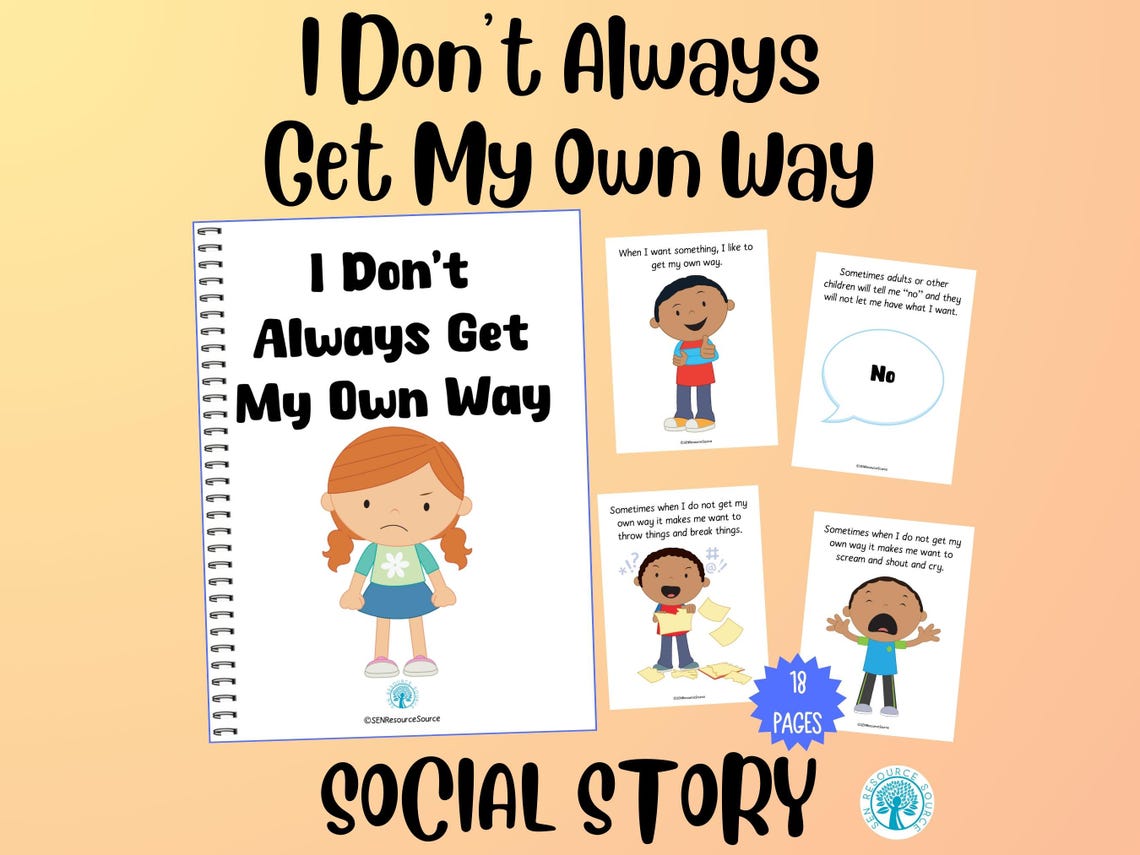 I Can't Always Get My Own Way Social Story - Etsy