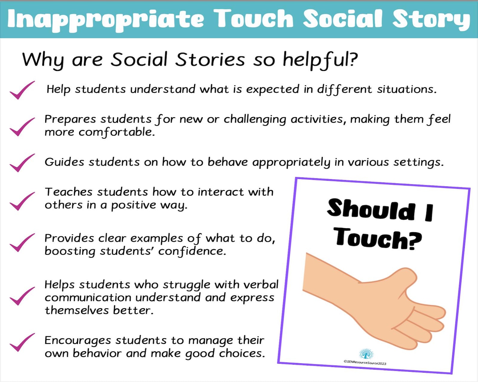 Inappropriate Touch Social Story - Etsy