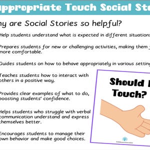 Inappropriate Touch Social Story - Etsy