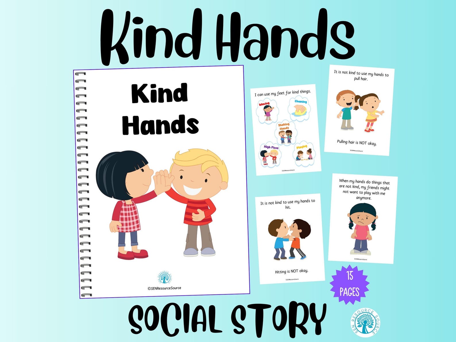 Kind Hands Social Story - Etsy