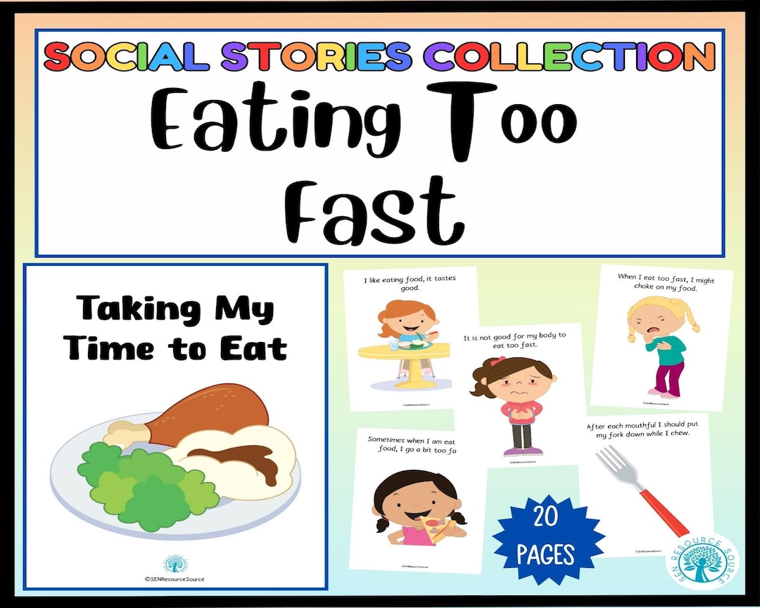 Eating Too Fast Social Story - Etsy