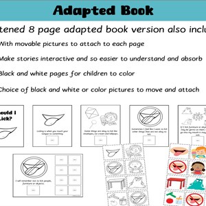 Licking Social Story - Etsy