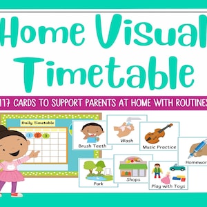 Home Visual Timetable Cards - Etsy