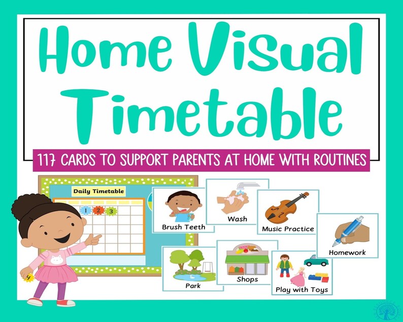 Home Visual Timetable Cards - Etsy