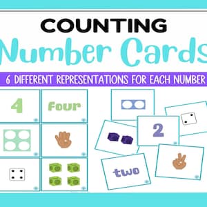 Counting, Number and Quantity Matching Cards - Etsy