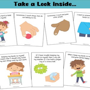 Keeping My Hands to Myself Social Story - Etsy