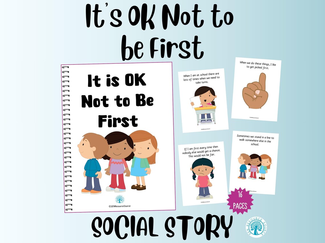 It is OK Not to Be First Social Story - Etsy