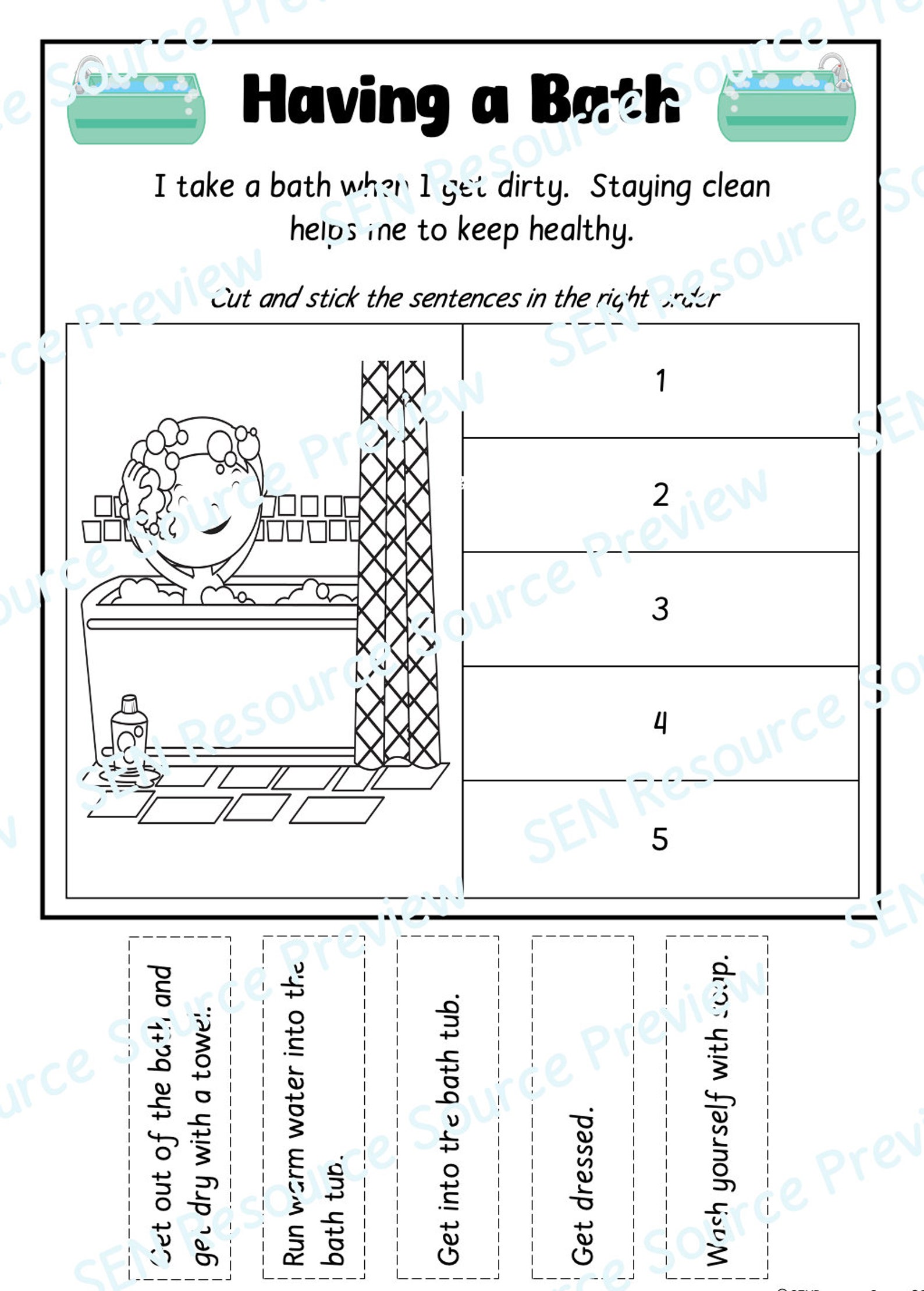 Looking After Myself Personal Hygiene Activity Book - Etsy