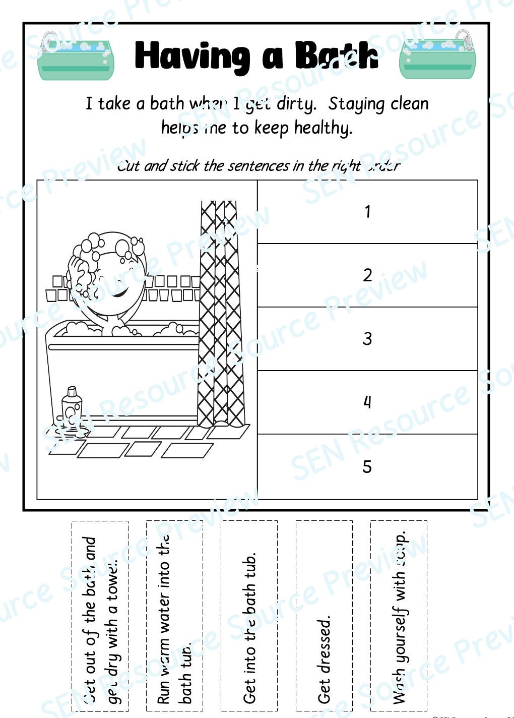 Looking After Myself Personal Hygiene Activity Book - Etsy