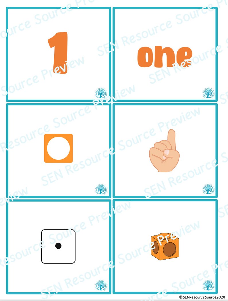 Counting, Number and Quantity Matching Cards - Etsy
